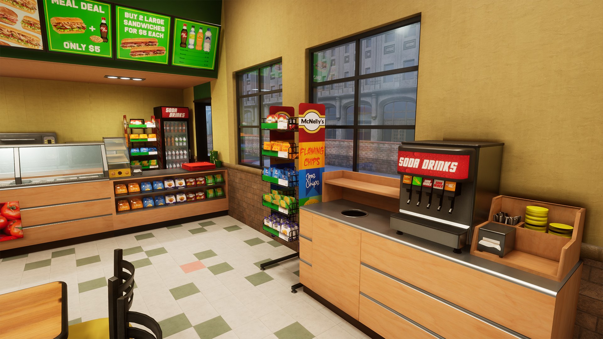 Props Fast Food Building Interior 3D - TurboSquid 1692474