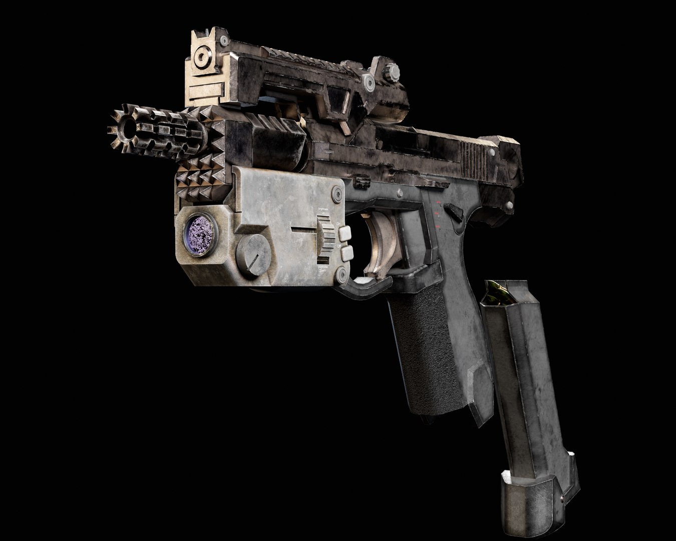 3D Sci-Fi Burst Handgun Model - TurboSquid 2357981