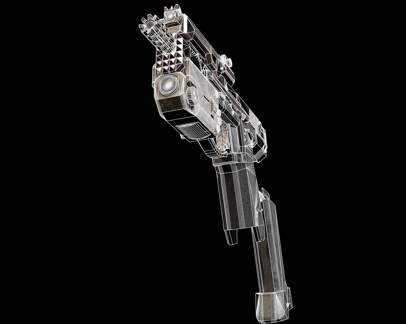 3D Sci-Fi Burst Handgun Model - TurboSquid 2357981