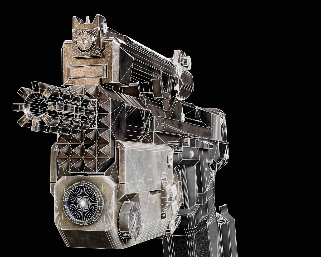 3D Sci-Fi Burst Handgun Model - TurboSquid 2357981