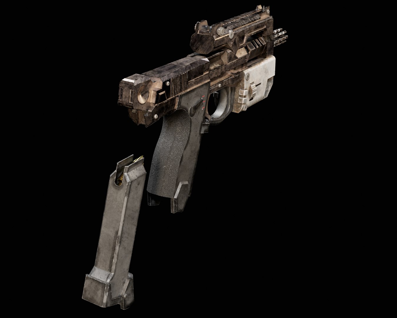 3D Sci-Fi Burst Handgun Model - TurboSquid 2357981