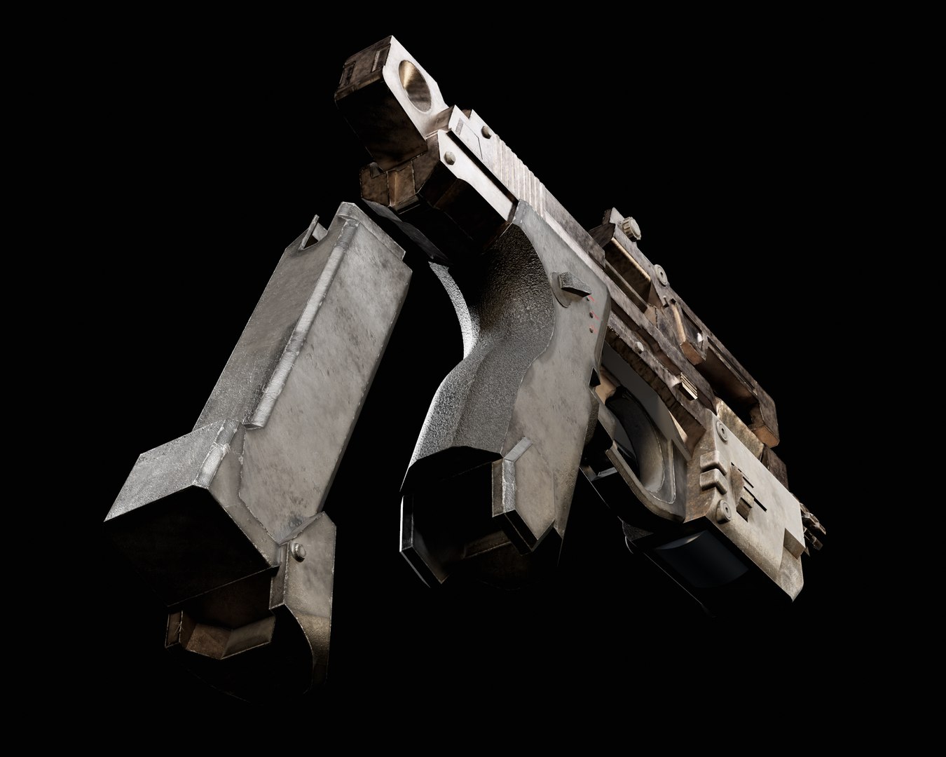 3D Sci-Fi Burst Handgun Model - TurboSquid 2357981
