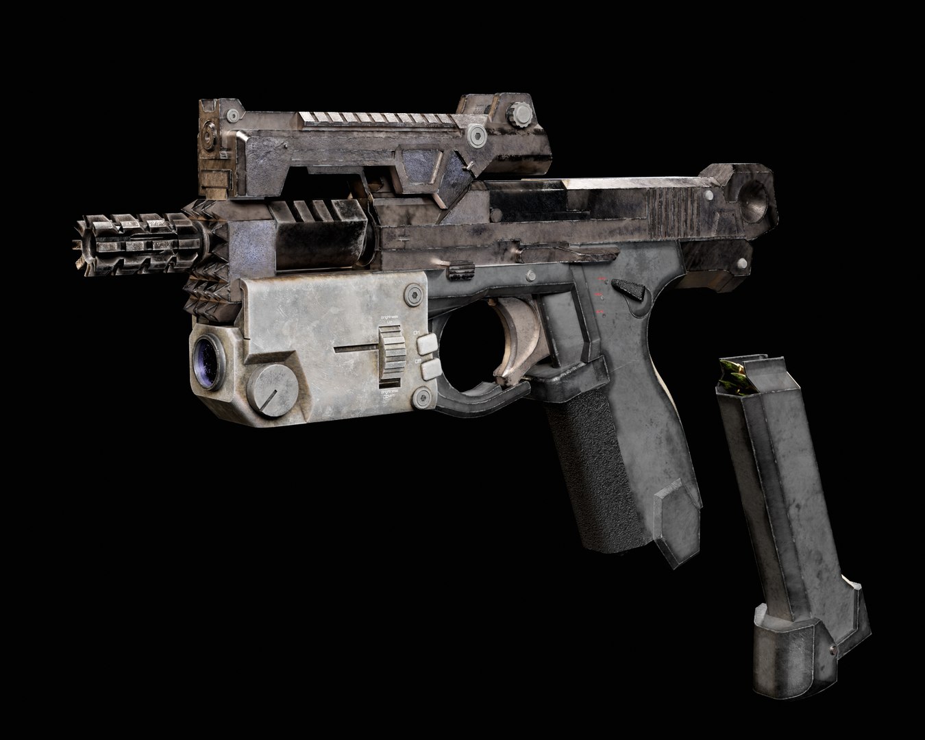 3D Sci-Fi Burst Handgun Model - TurboSquid 2357981