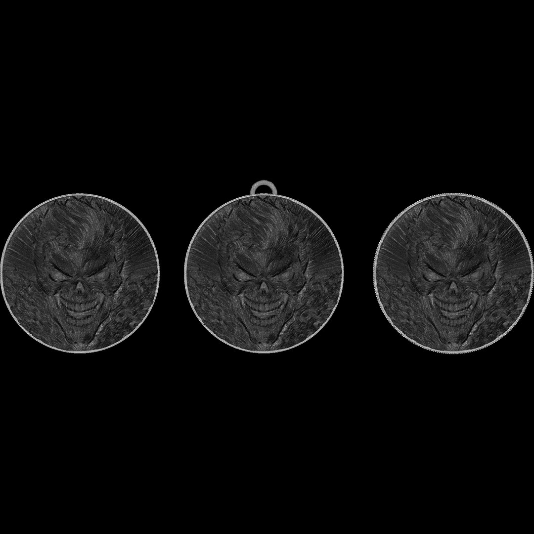 Hellskull Relief Pendant Coin 3D Print Model 3D Model - TurboSquid 2328580