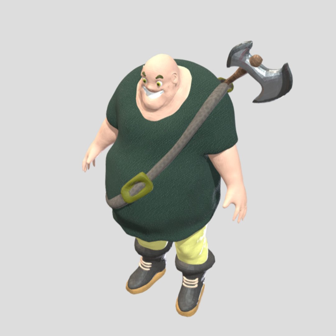 3D Guy Fat Model - TurboSquid 1551619