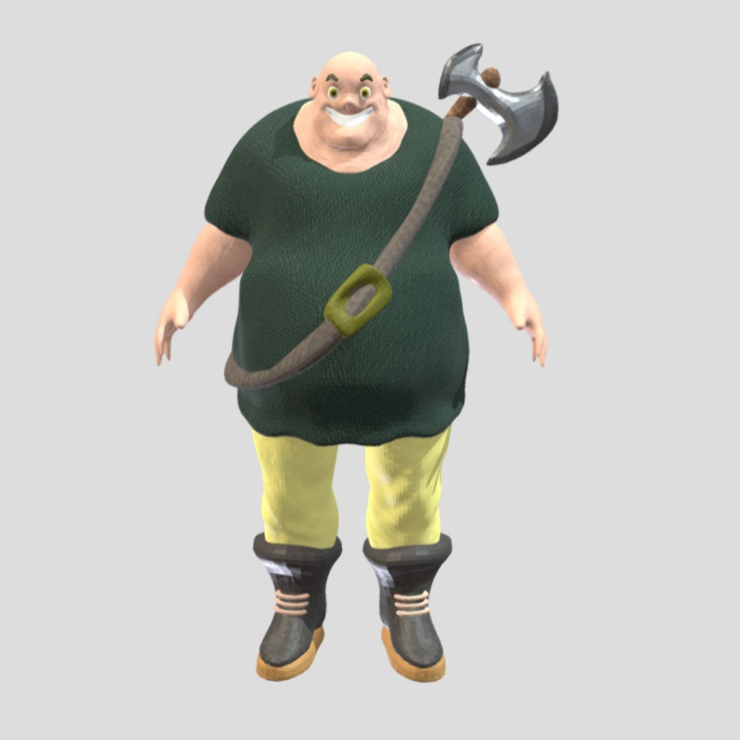 3D Guy Fat Model - TurboSquid 1551619