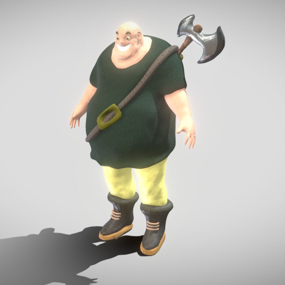 3D Guy Fat Model - TurboSquid 1551619