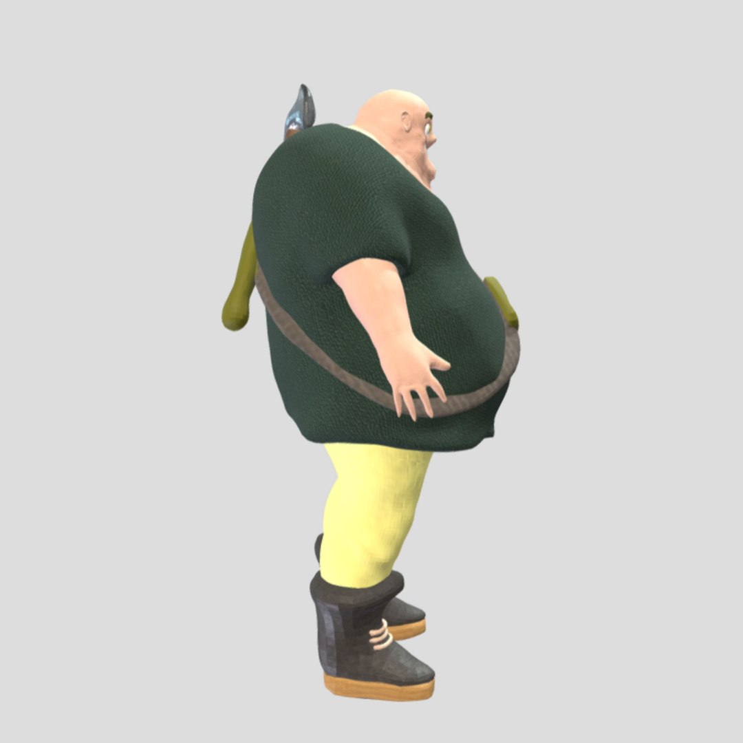 3D Guy Fat Model - TurboSquid 1551619