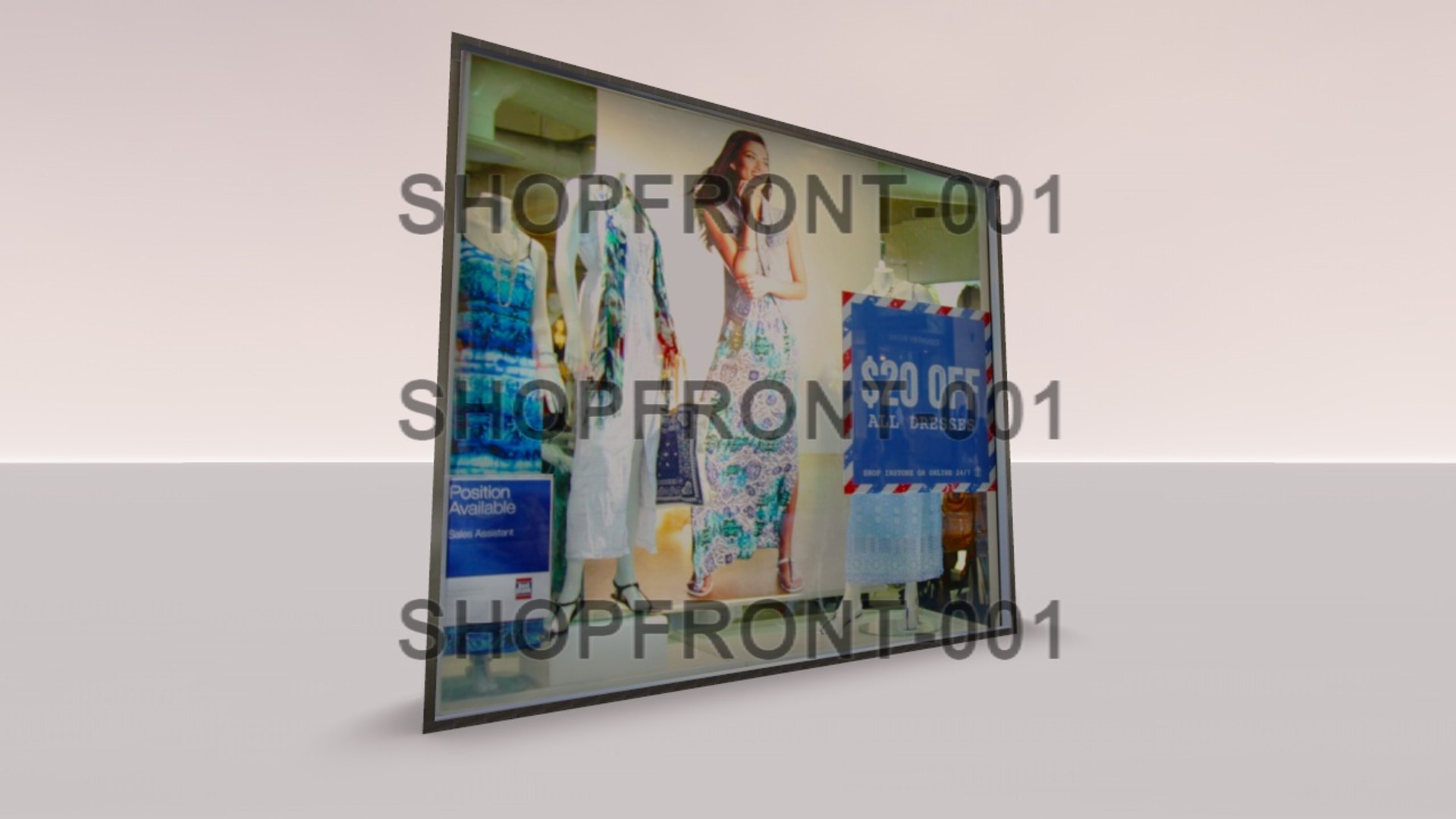 3d shopfront-001 shopfront shop model