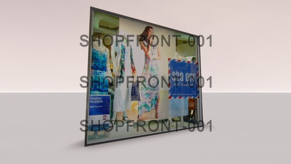 3d shopfront-001 shopfront shop model