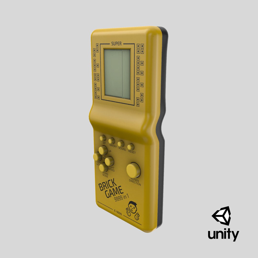 Tetris Brick Game - Yellow Model - TurboSquid 2238639