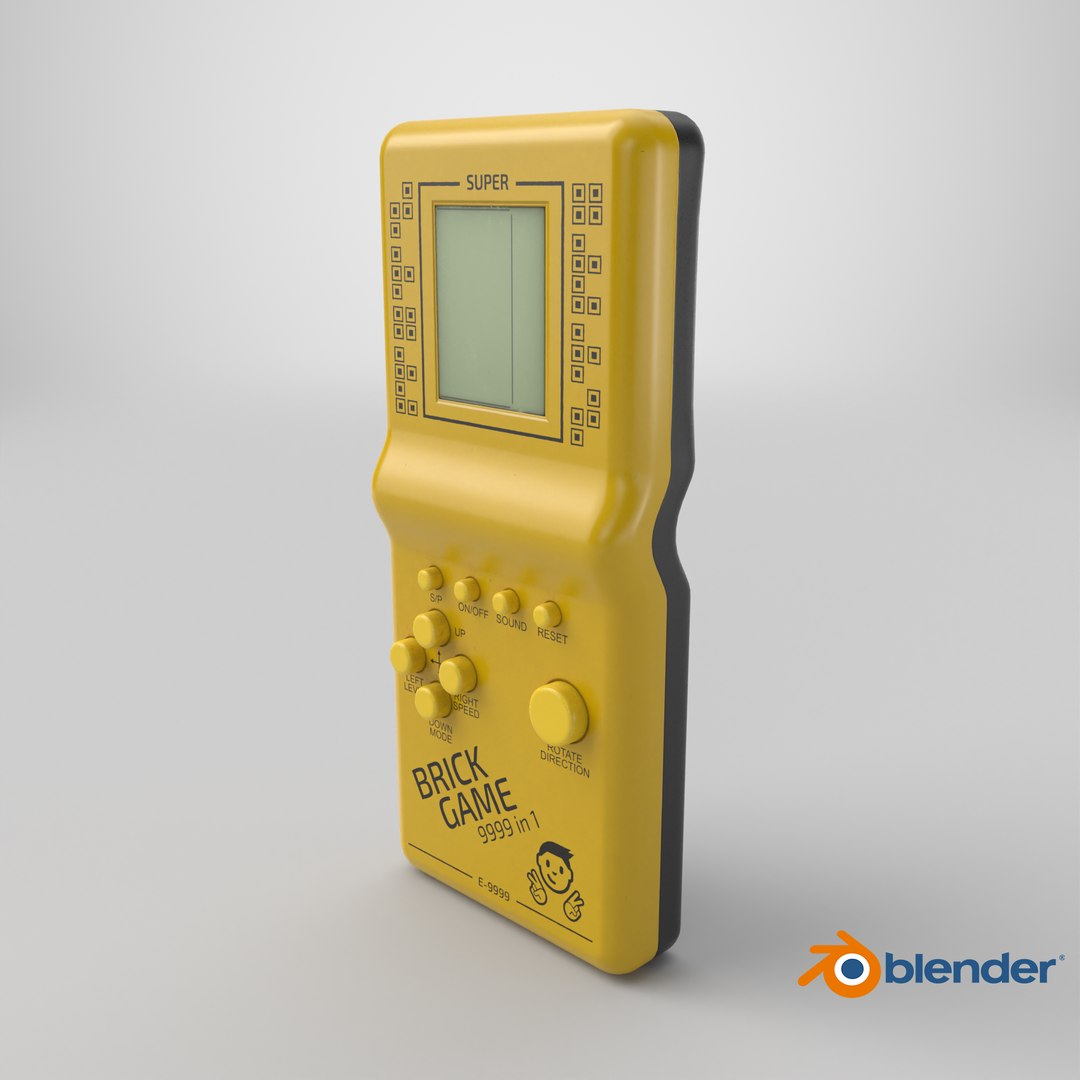 Tetris Brick Game - Yellow Model - TurboSquid 2238639