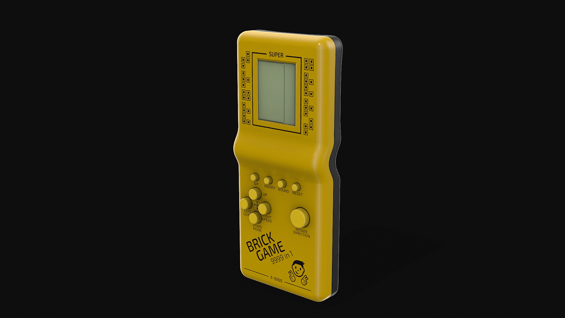 Tetris Brick Game - Yellow Model - TurboSquid 2238639