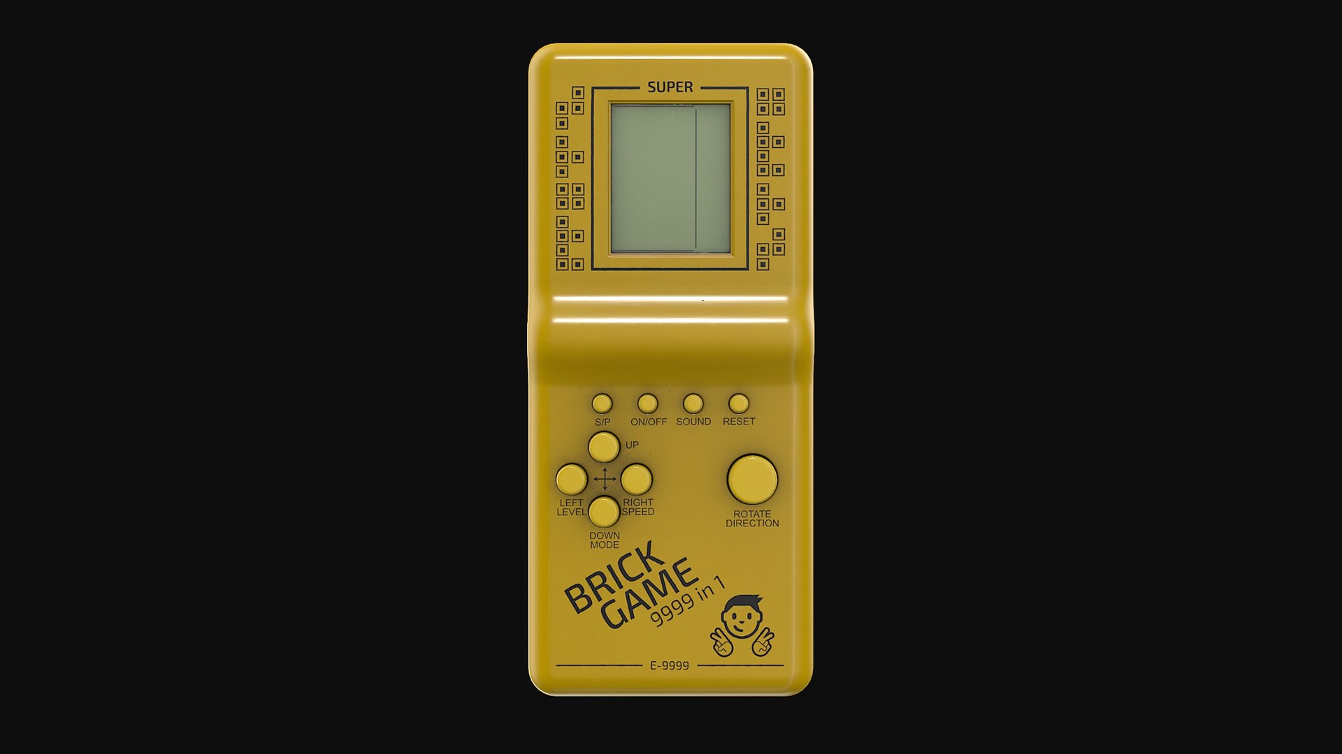 Tetris Brick Game - Yellow Model - TurboSquid 2238639
