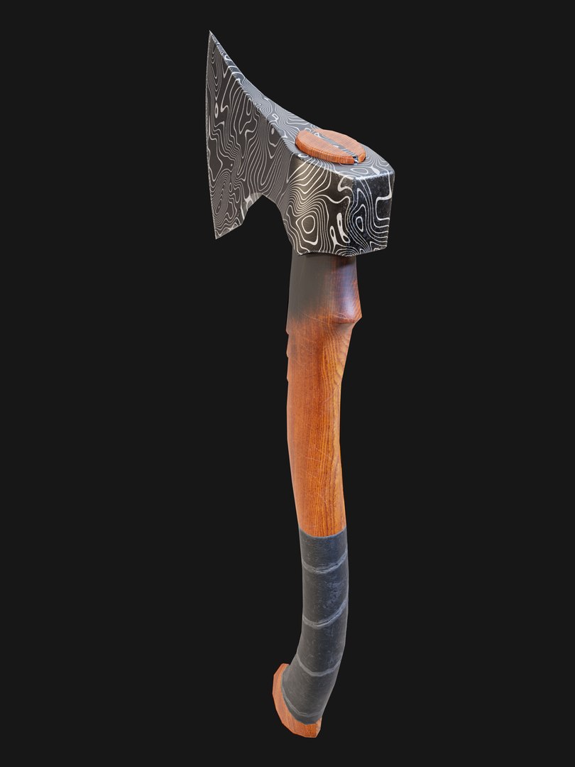 3D Damascus Steel Ax Low-poly - TurboSquid 2062827