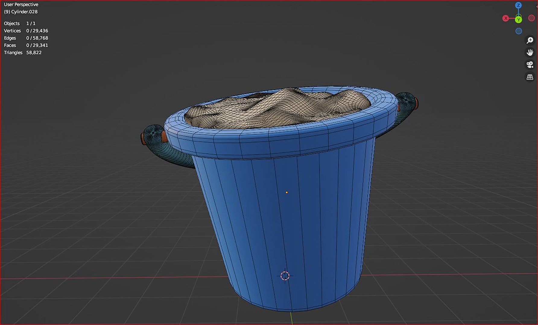 3D 3d Bucket With Sand Icon - TurboSquid 2055917