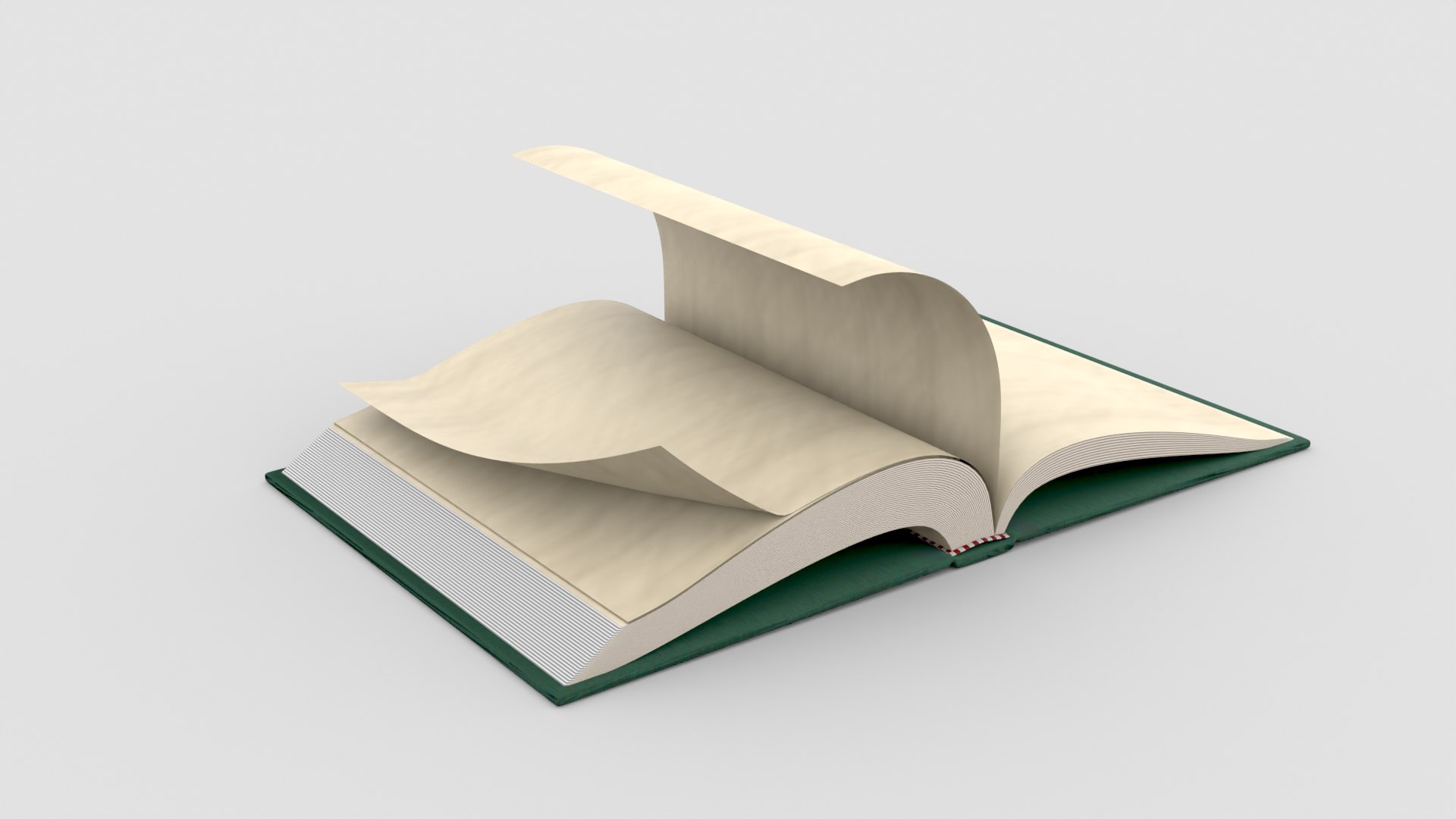 3D Old Book Rigged And Animated Model - TurboSquid 2087240