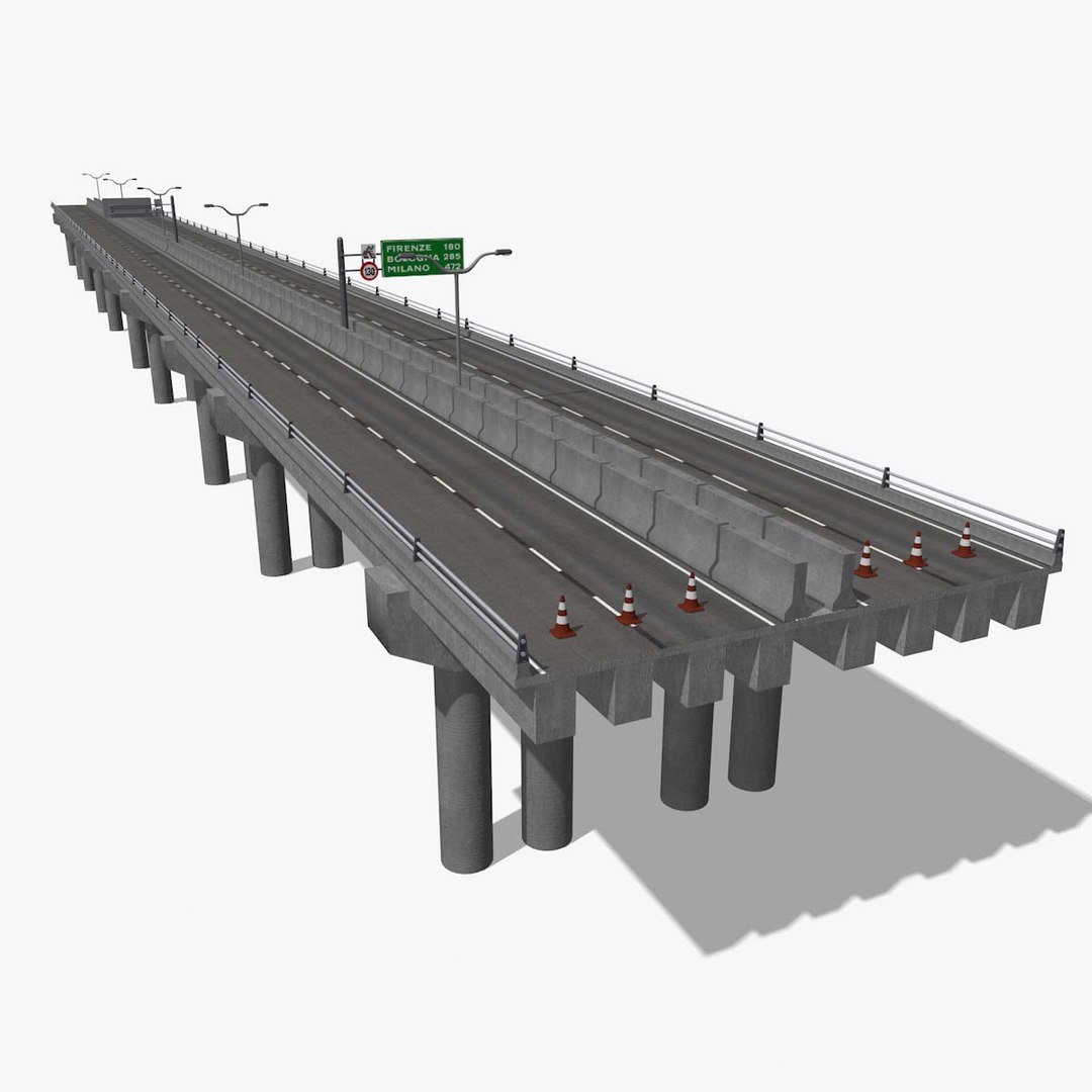 3d highway road motorway model