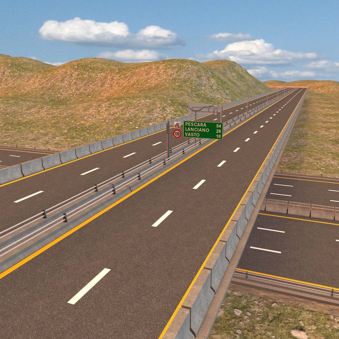 3d Highway Road Motorway Model