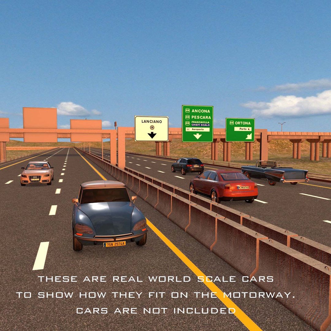 3d highway road motorway model