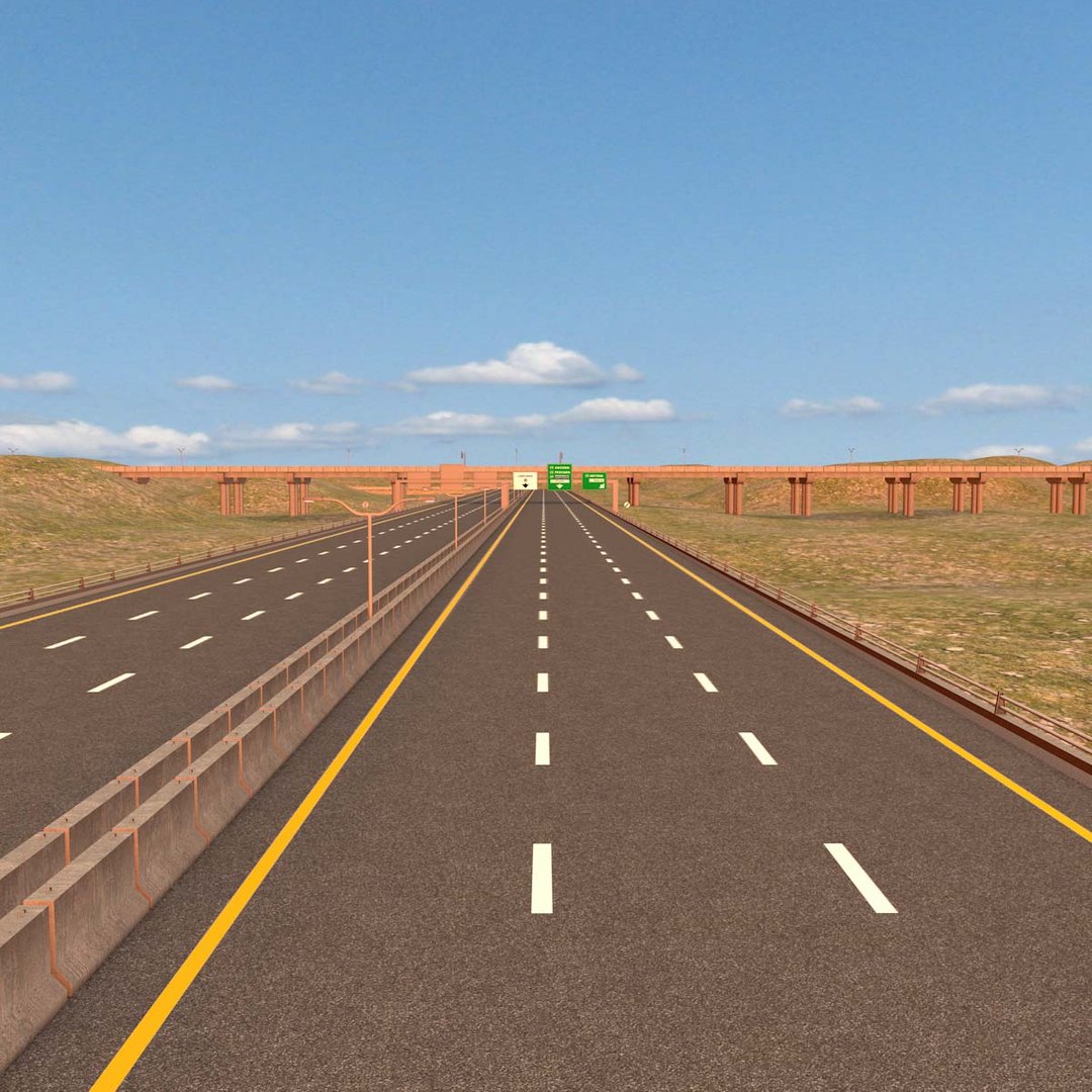 3d Highway Road Motorway Model