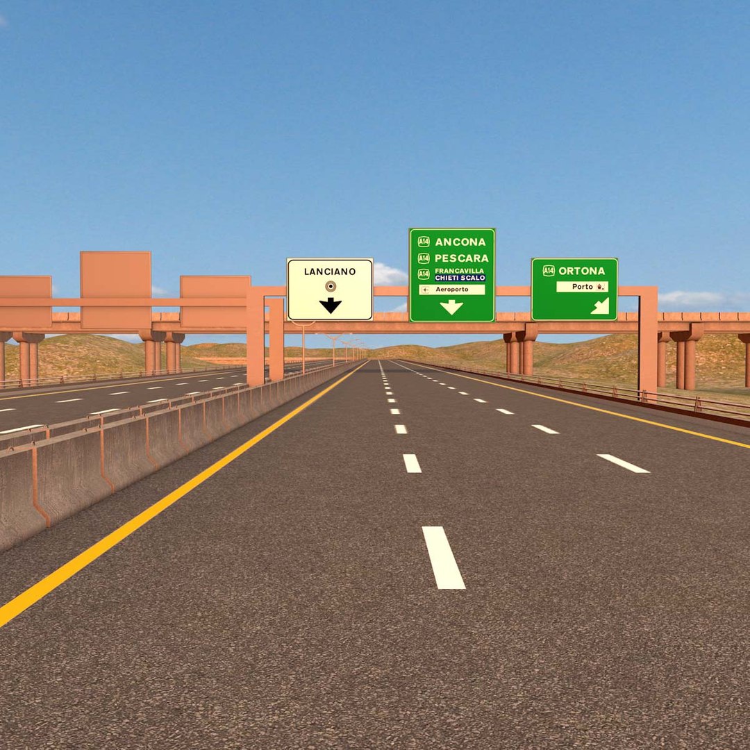 3d Highway Road Motorway Model