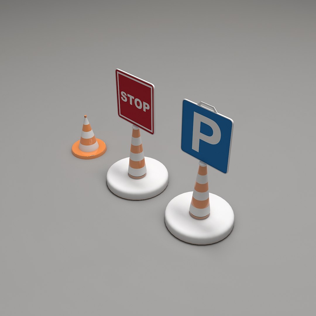 3D traffic sign model - TurboSquid 1201066