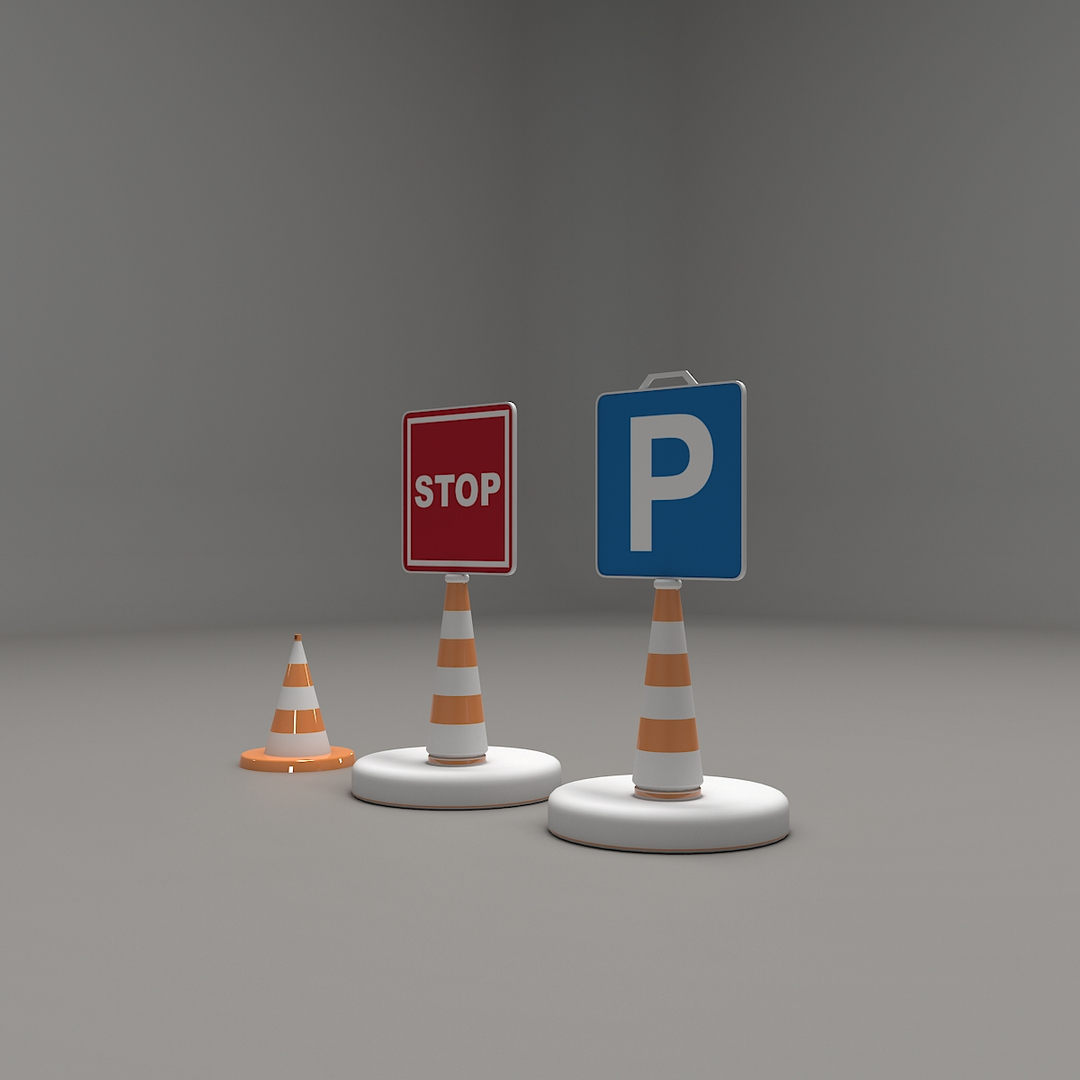 3D traffic sign model - TurboSquid 1201066