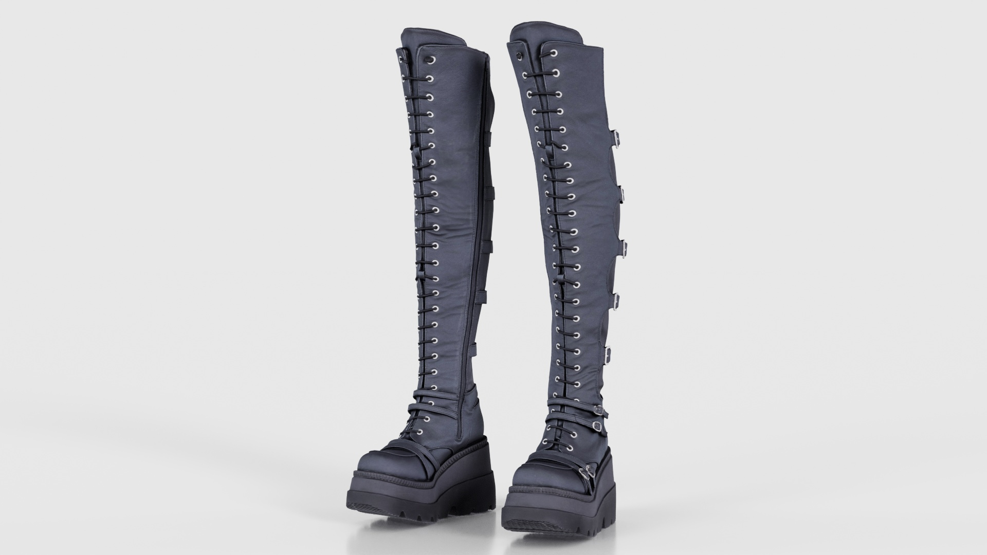 3D Model Demonia Leather Boots Remastered - TurboSquid 2360989