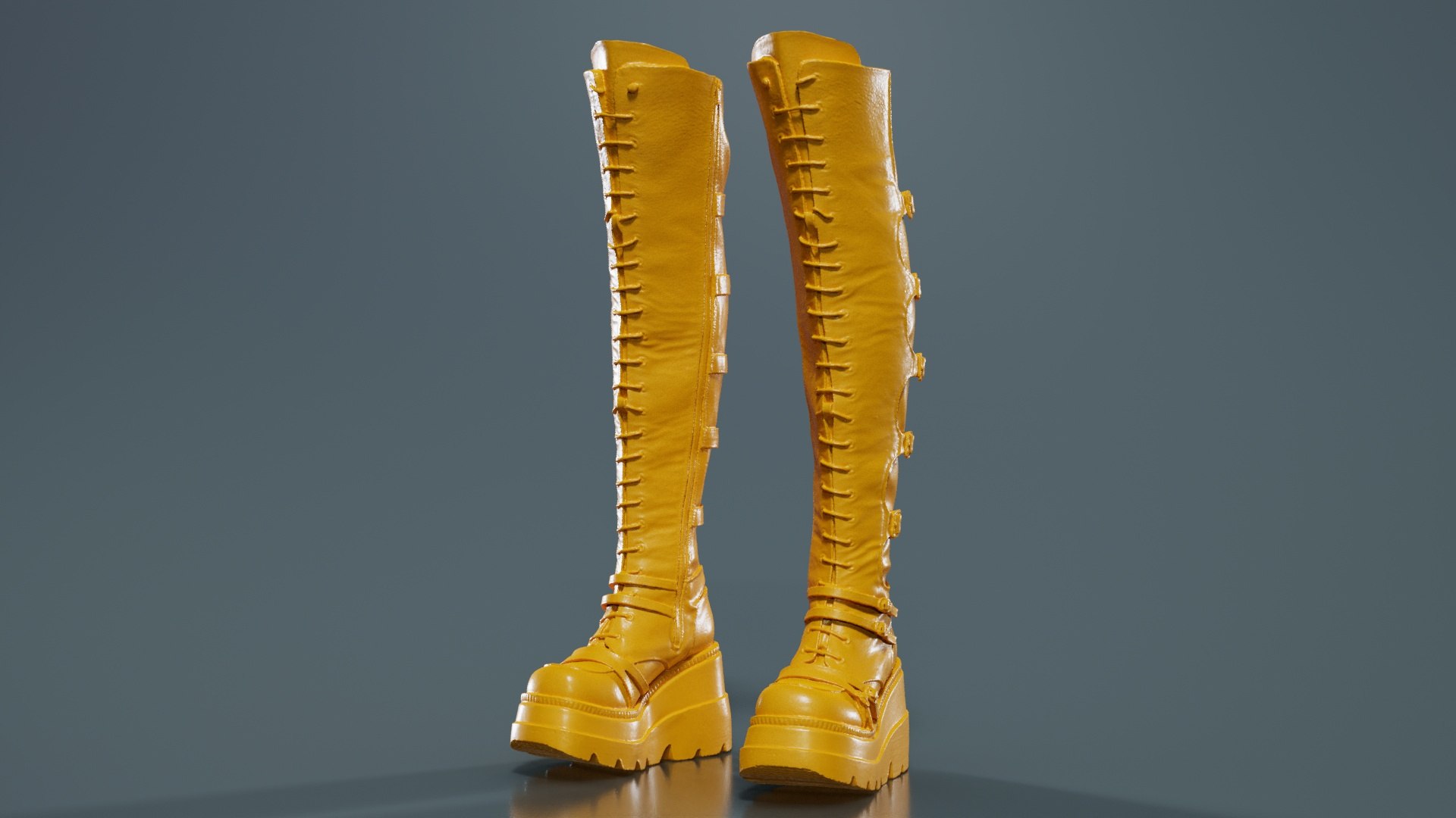 3D Model Demonia Leather Boots Remastered - TurboSquid 2360989