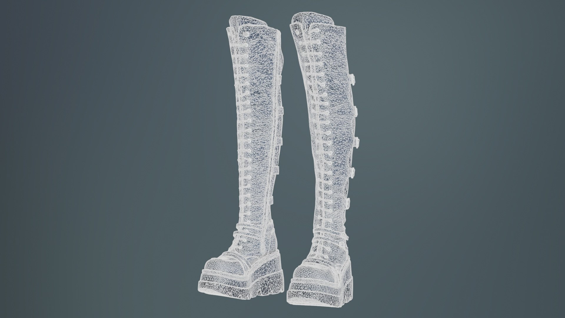 3D Model Demonia Leather Boots Remastered - TurboSquid 2360989