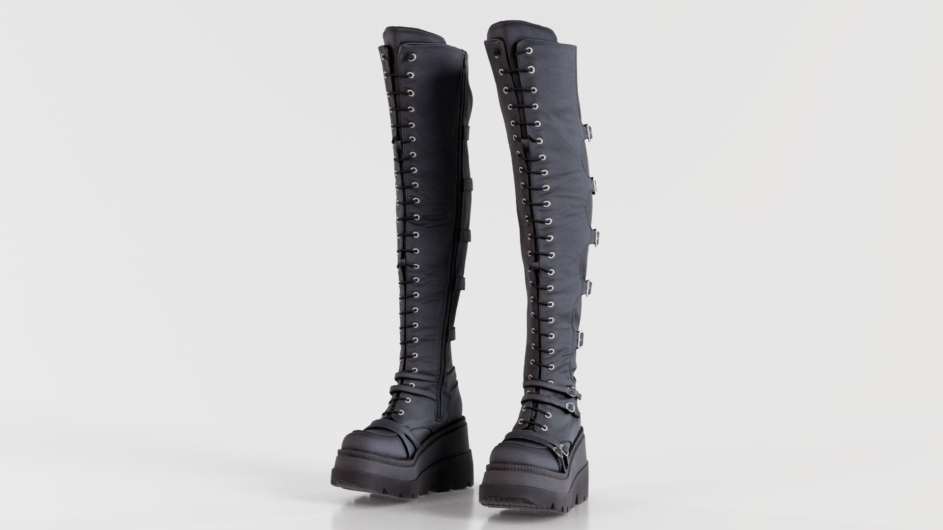 3D Model Demonia Leather Boots Remastered - TurboSquid 2360989