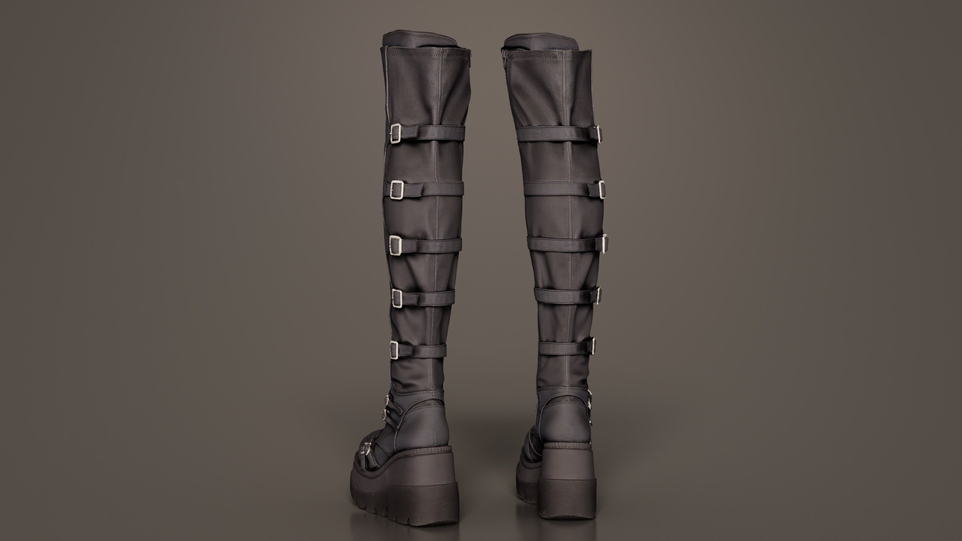 3D Model Demonia Leather Boots Remastered - TurboSquid 2360989