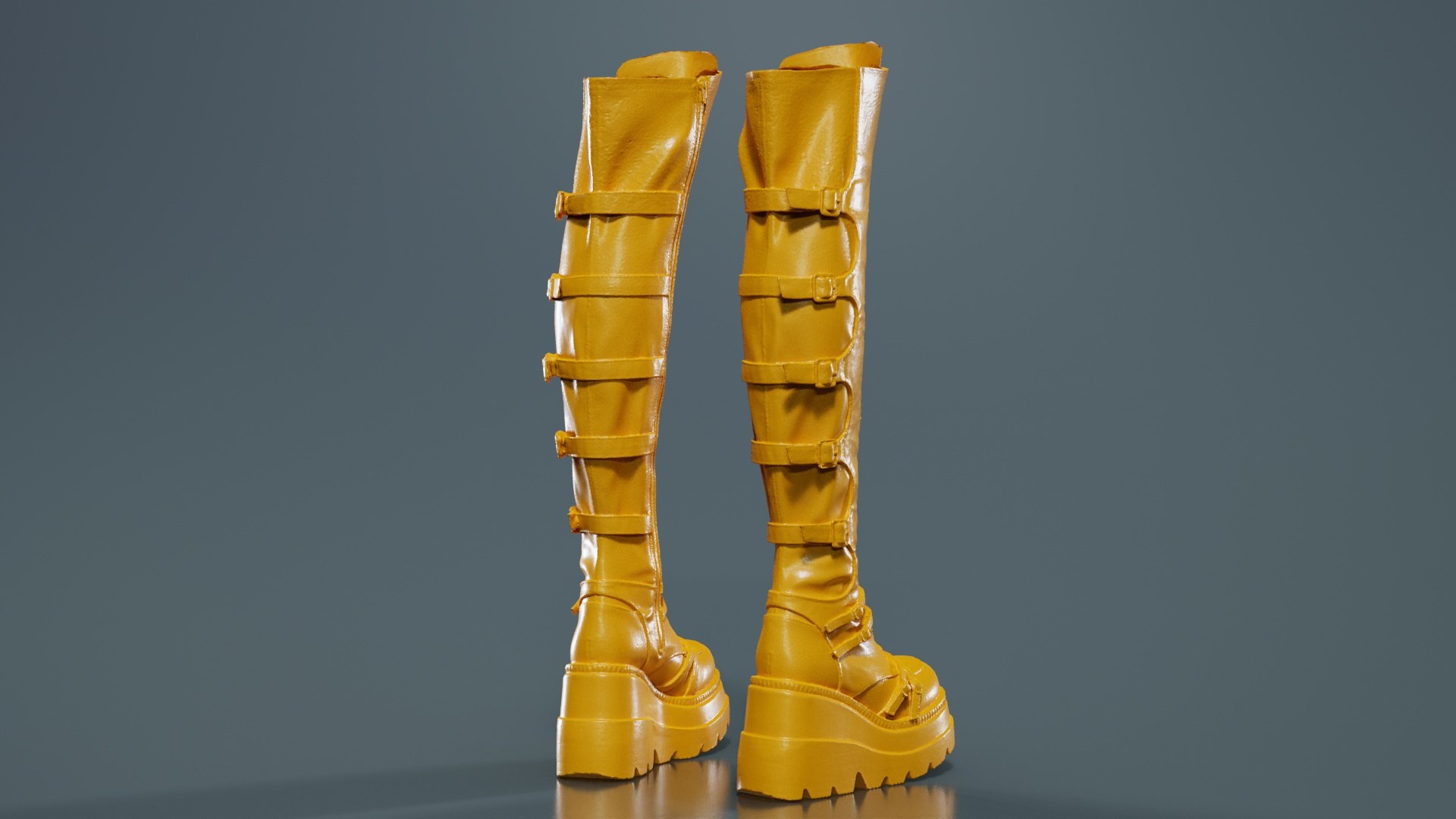 3D Model Demonia Leather Boots Remastered - TurboSquid 2360989
