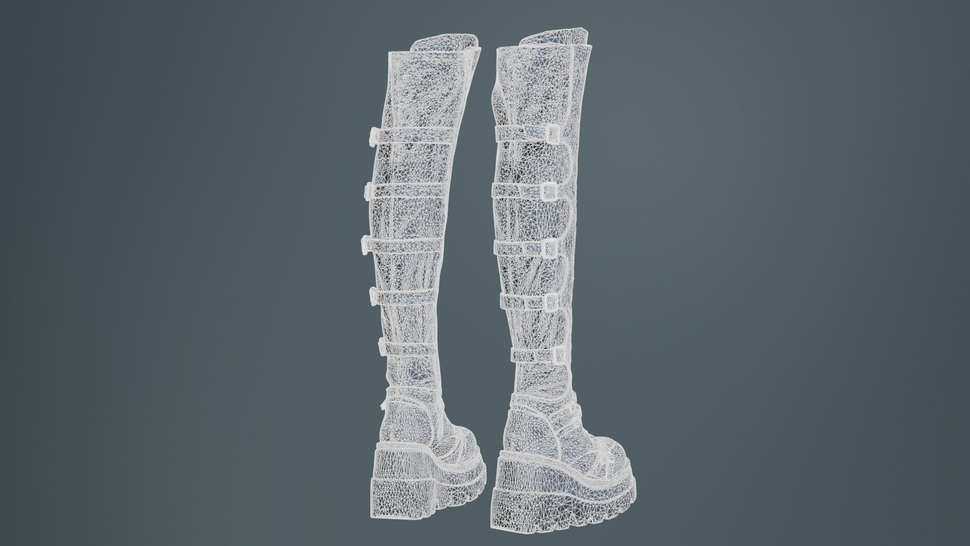 3D Model Demonia Leather Boots Remastered - TurboSquid 2360989