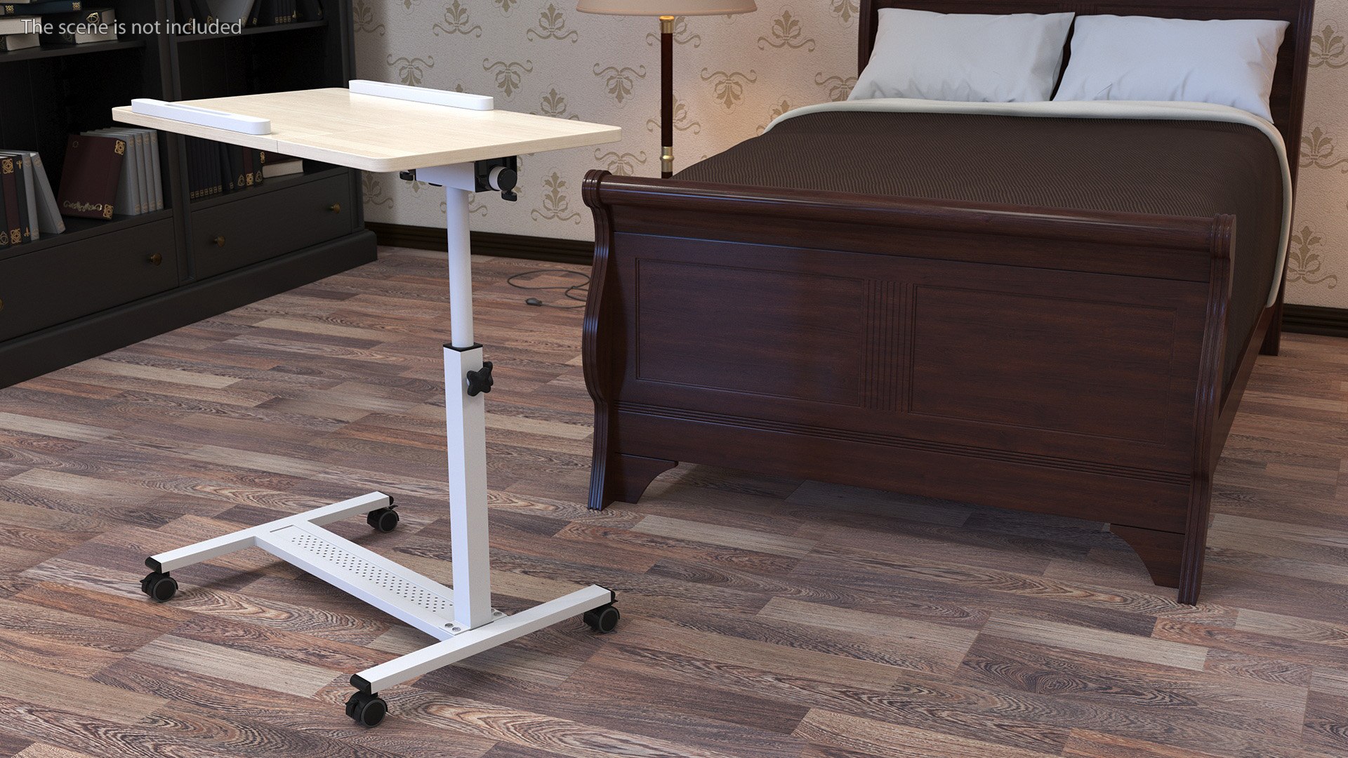 Overbed Laptop Desk With Wheels And Laminated Top 3D - TurboSquid 2152184