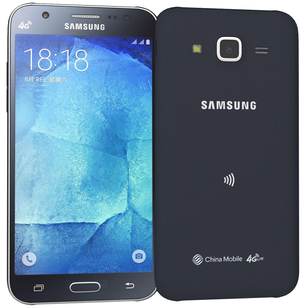 samsung galaxy j5 black 3d model