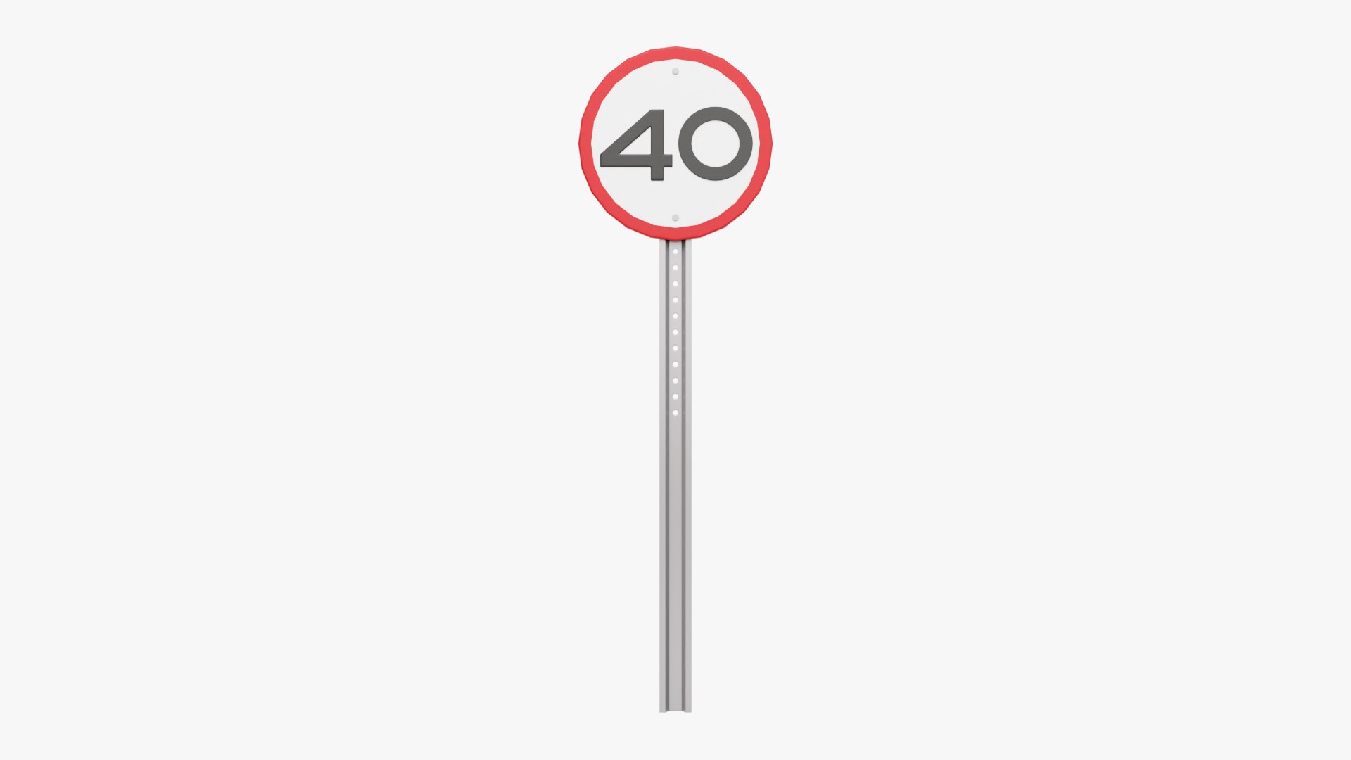 3D Model Speed Limit Road Sign 40 - TurboSquid 2213320