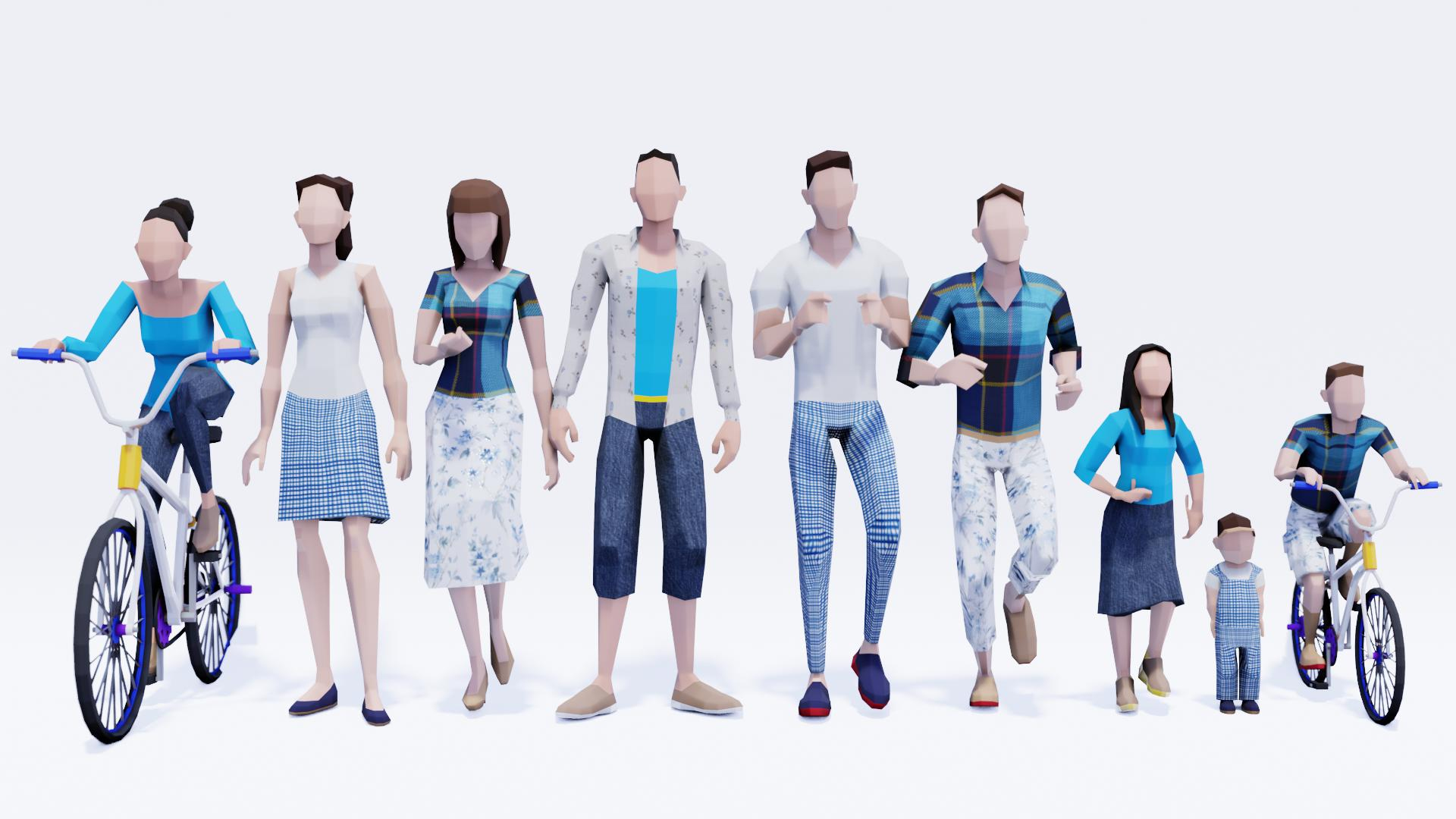 Spring People Pack - Rigged And Animated 3D Model - TurboSquid 2038627