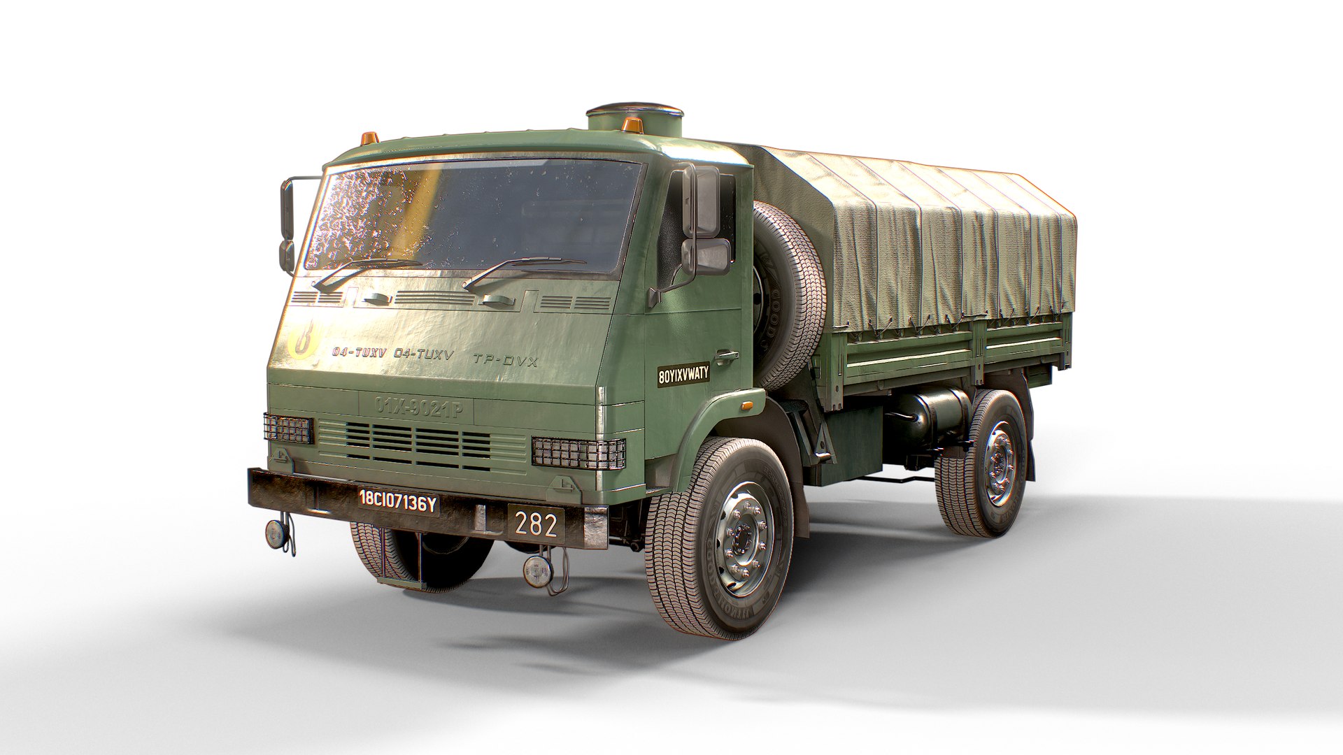 TATA LPTA 715 4x4 Military Truck 3D Model - TurboSquid 2430621