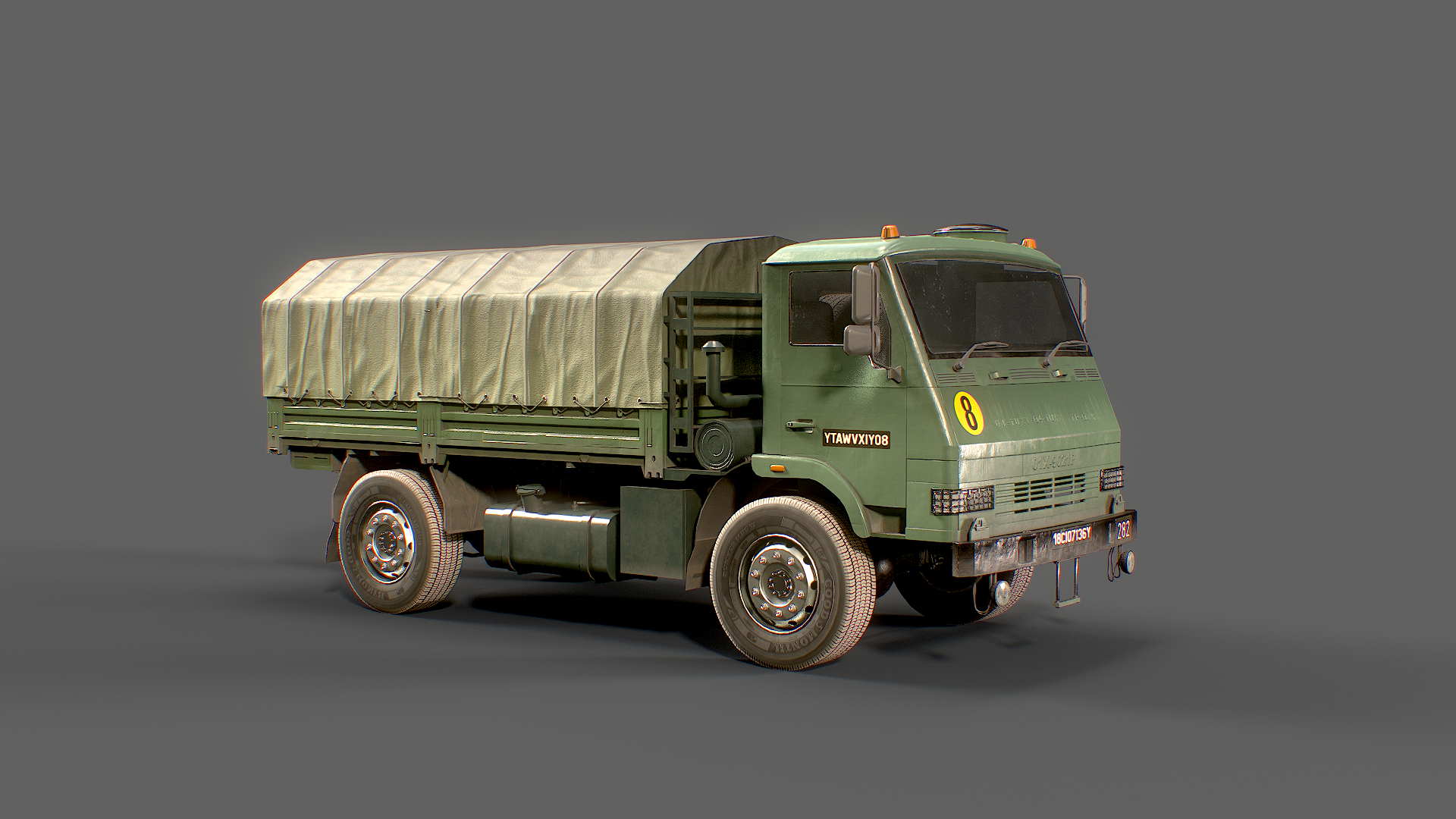 TATA LPTA 715 4x4 Military Truck 3D Model - TurboSquid 2430621