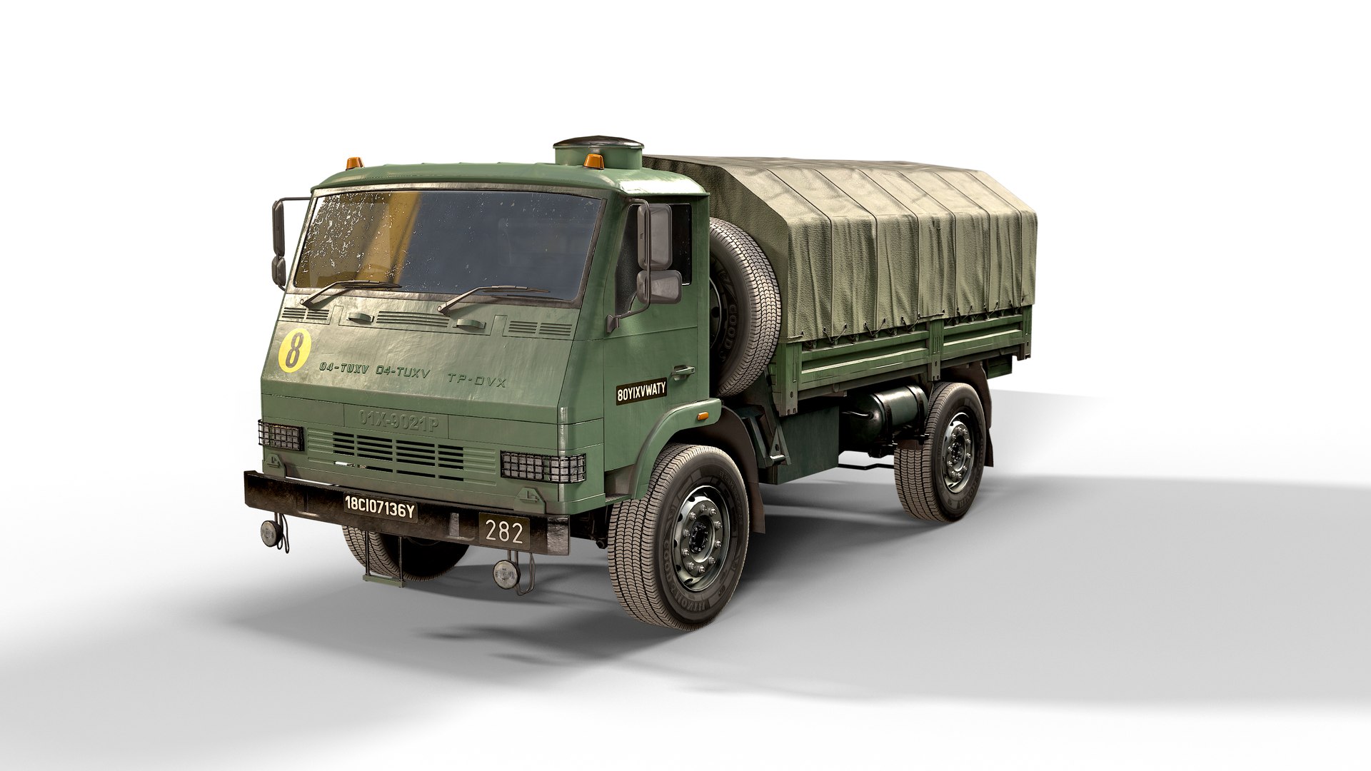 TATA LPTA 715 4x4 Military Truck 3D Model - TurboSquid 2430621