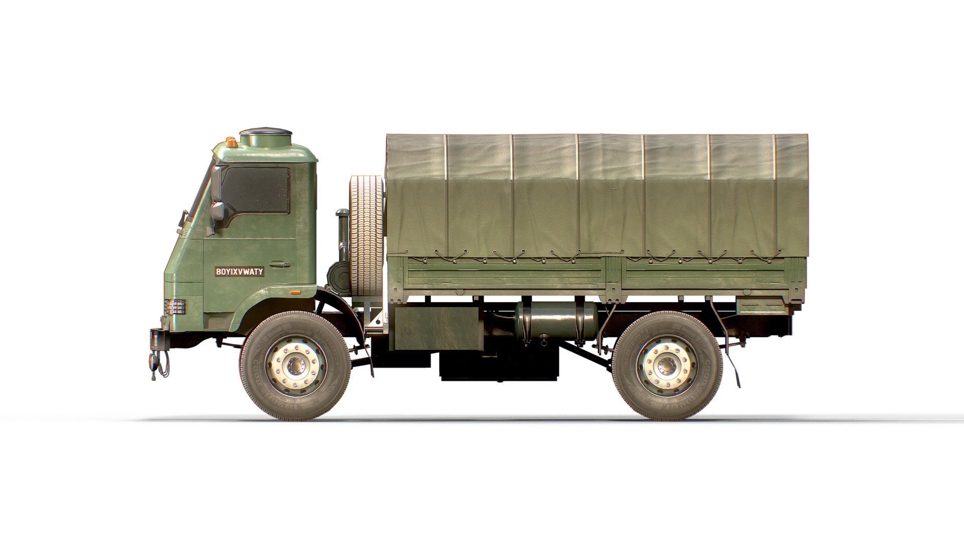 TATA LPTA 715 4x4 Military Truck 3D Model - TurboSquid 2430621
