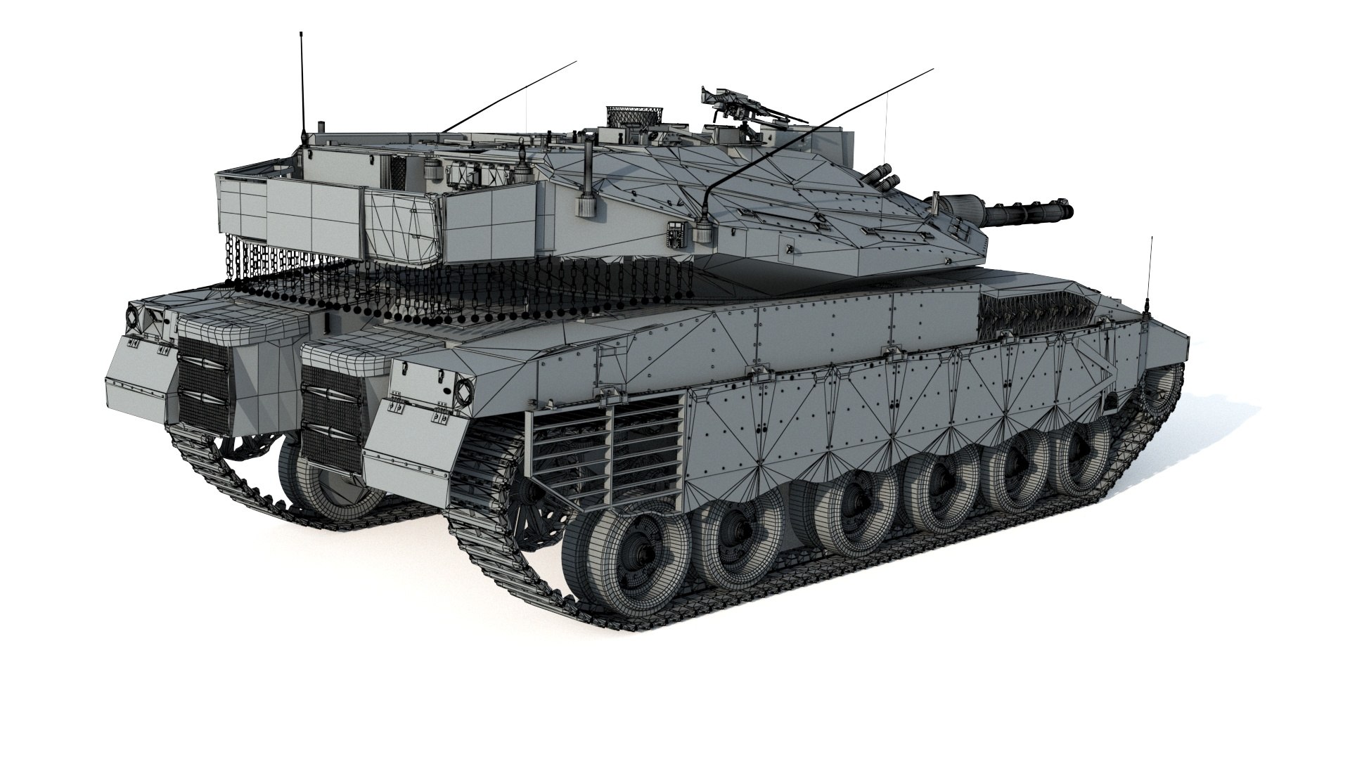 Tank Merkava Mark IV 3D Model - TurboSquid 2344312