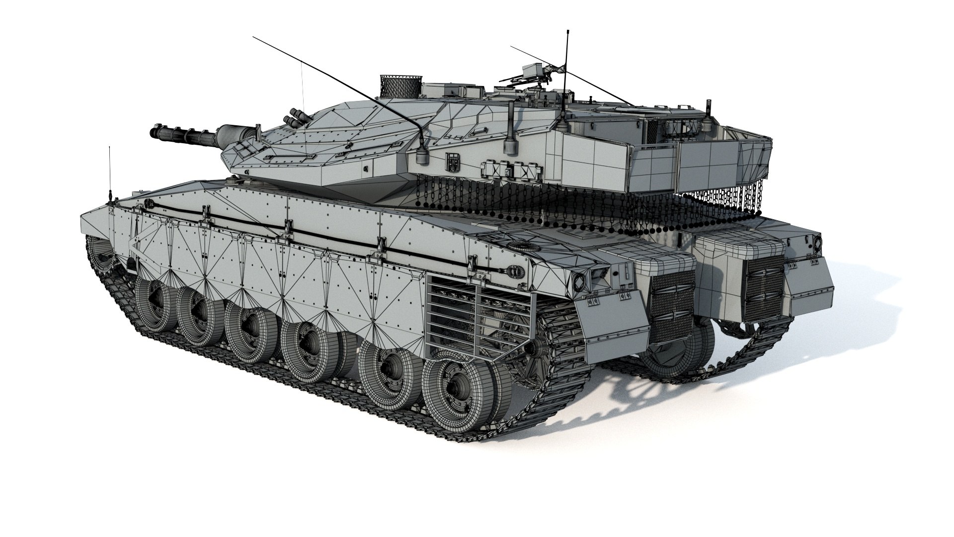 Tank Merkava Mark IV 3D Model - TurboSquid 2344312