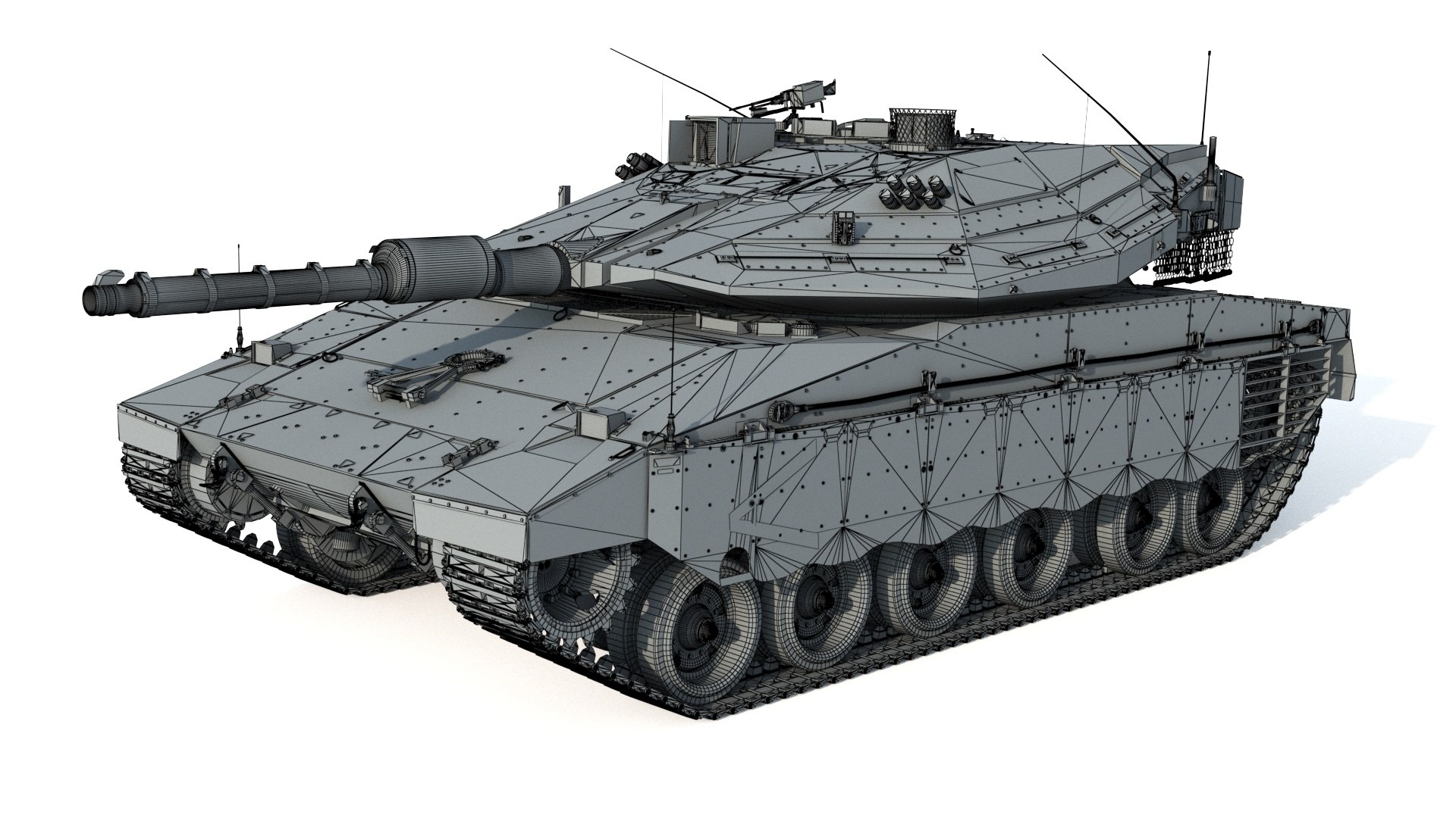 Tank Merkava Mark IV 3D Model - TurboSquid 2344312