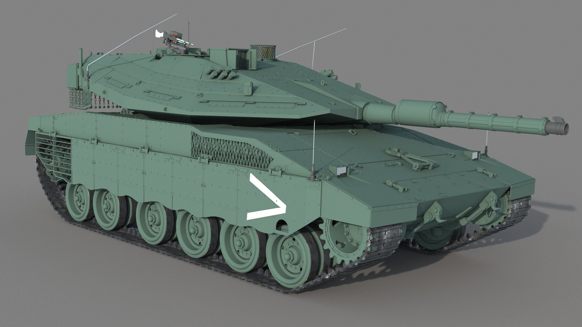 Tank Merkava Mark IV 3D Model - TurboSquid 2344312