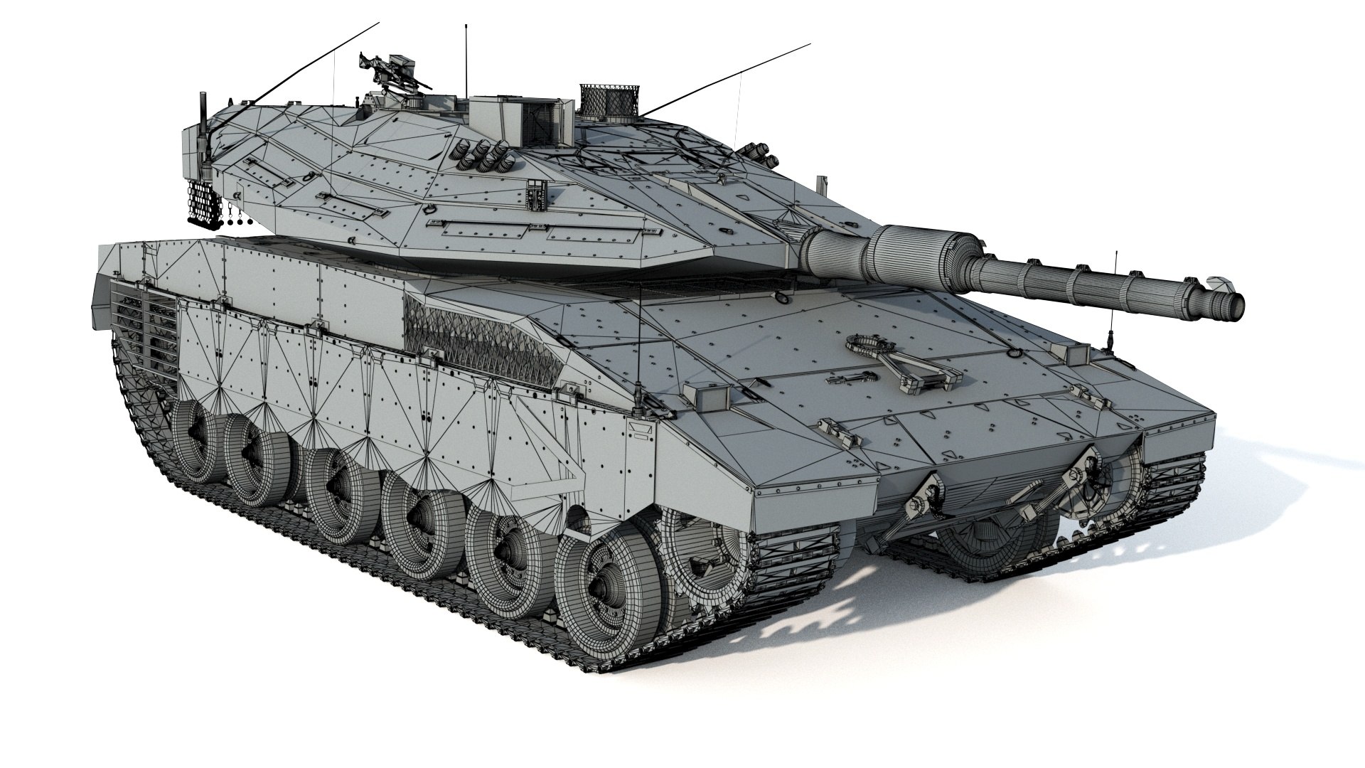 Tank Merkava Mark IV 3D Model - TurboSquid 2344312