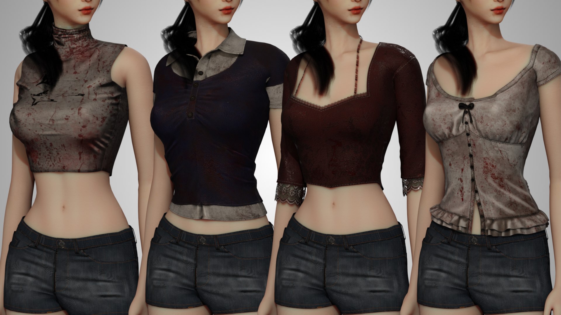 Horror Girl - GameReady 3D Model - TurboSquid 2209954
