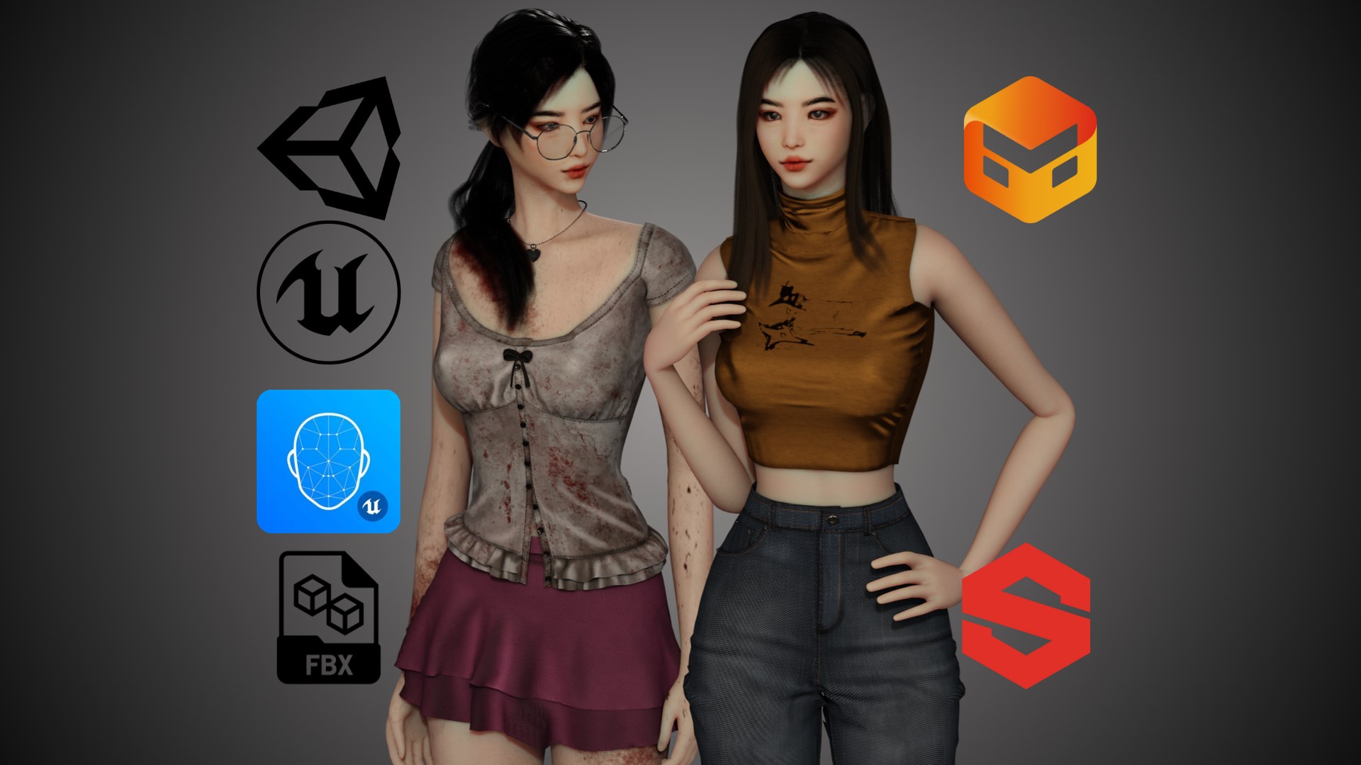 Horror Girl - GameReady 3D Model - TurboSquid 2209954